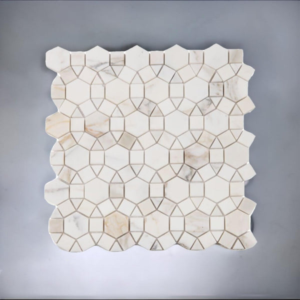 Aether Calacatta 11.5x12 Mosaic - Honed Marble Tile