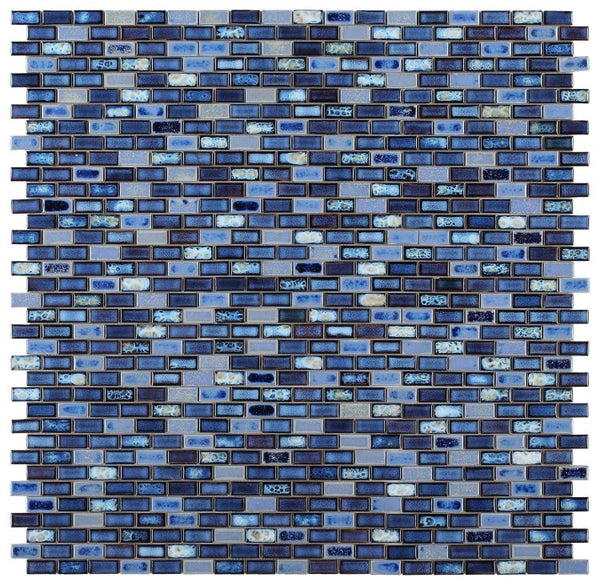 Brick Royal Blue 11.75x11.75 - Blue Porcelain Mosaic. Pool rated ...